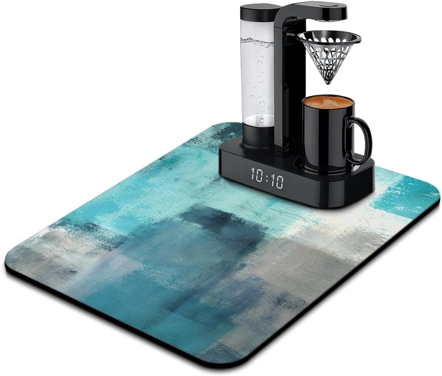 Coffee Bar Mat Accessories for Countertop Absorbent Hide Stain Rubber ...