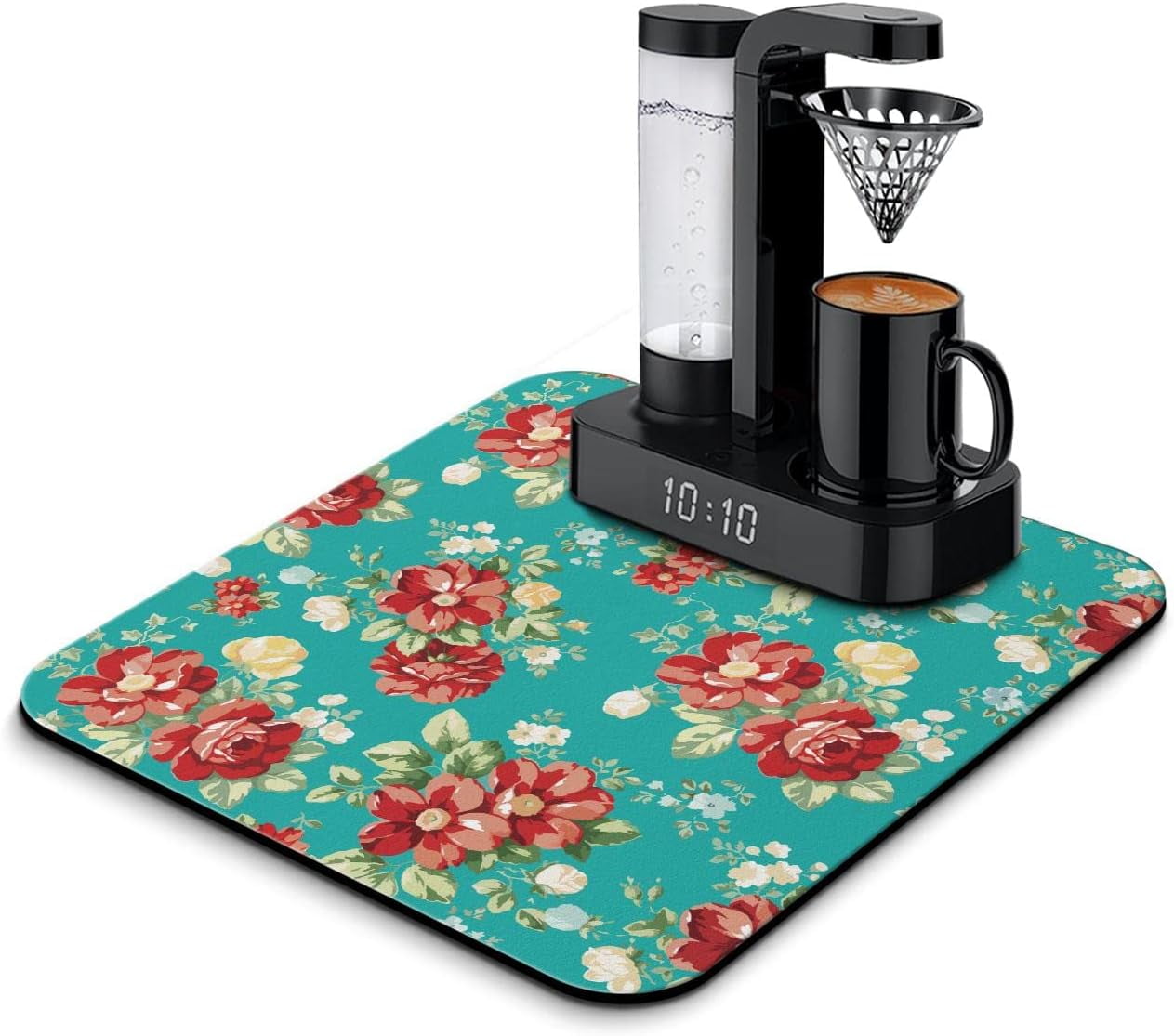 Coffee Bar Mat Accessories for Countertop Absorbent Hide Stain Rubber ...