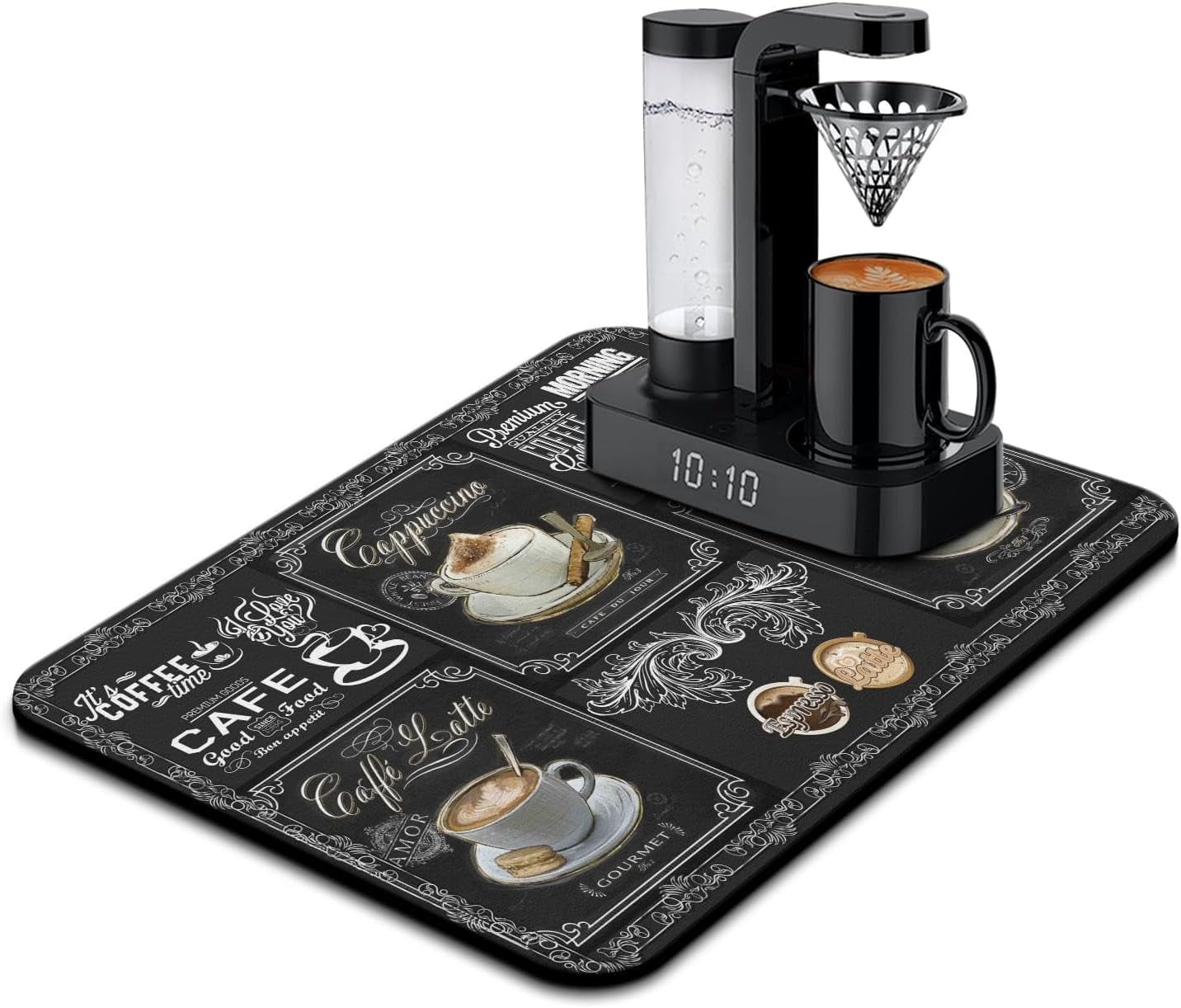 Coffee Bar Mat Accessories for Countertop Super Absorbent Anti-Slip ...
