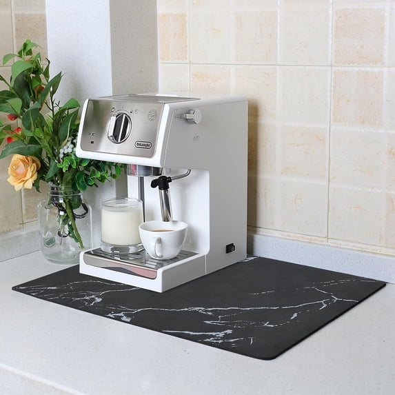 Coffee Bar Mat for Countertops (12" x 16", S) – Absorbent, Stain-Hiding ...