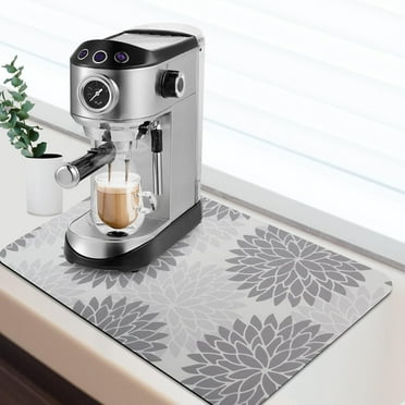 Absorbent Coffee Mat: Rubber Backed, Non-Slip, Spill-Proof, Dish Drying ...