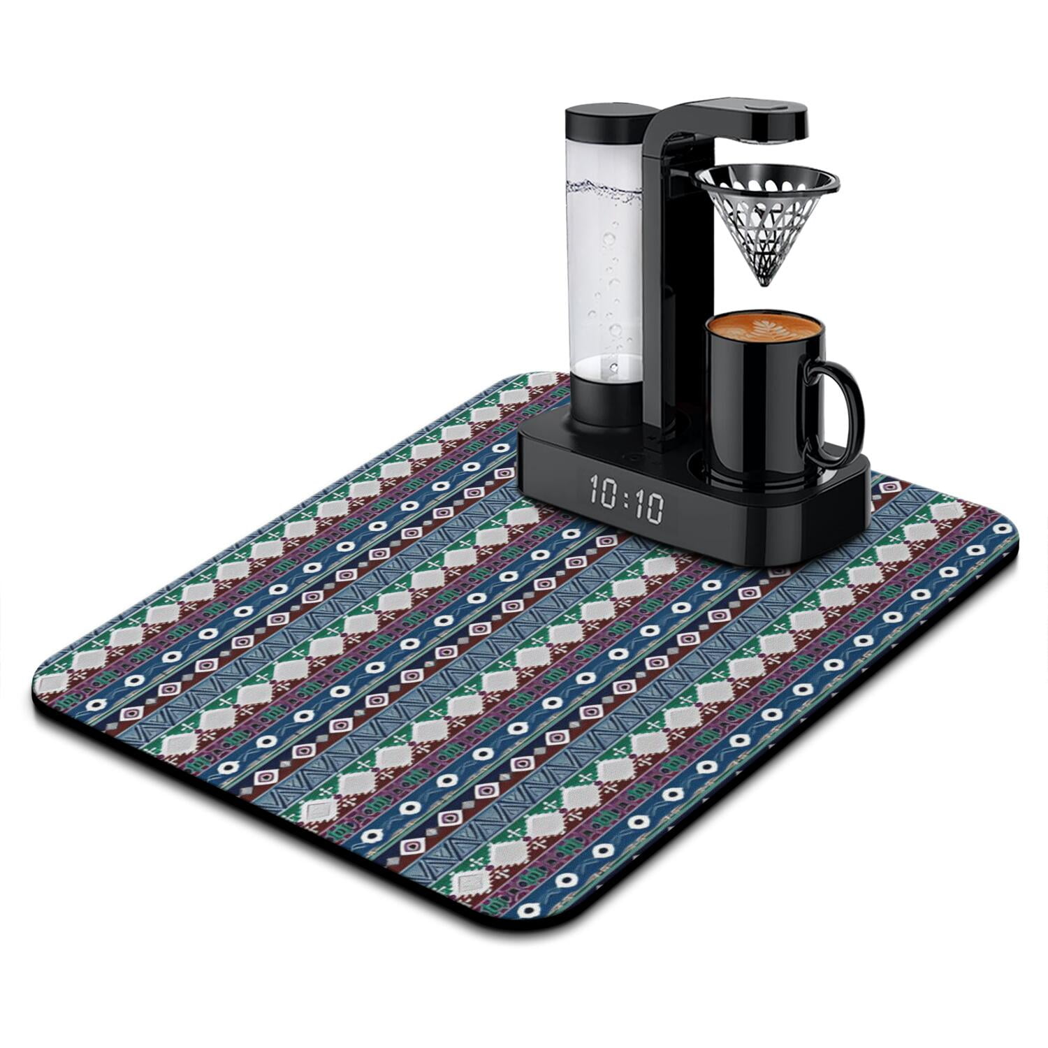 Coffee Bar Mat with Nordic Style Design - Super Absorbent Drying Pad ...