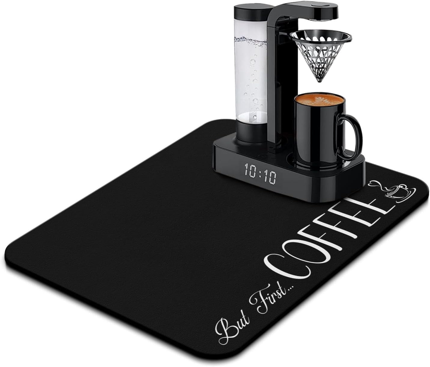 Coffee Bar Mat Rubber Dish Drying Mat For Kitchen Counter Coffee Mat ...