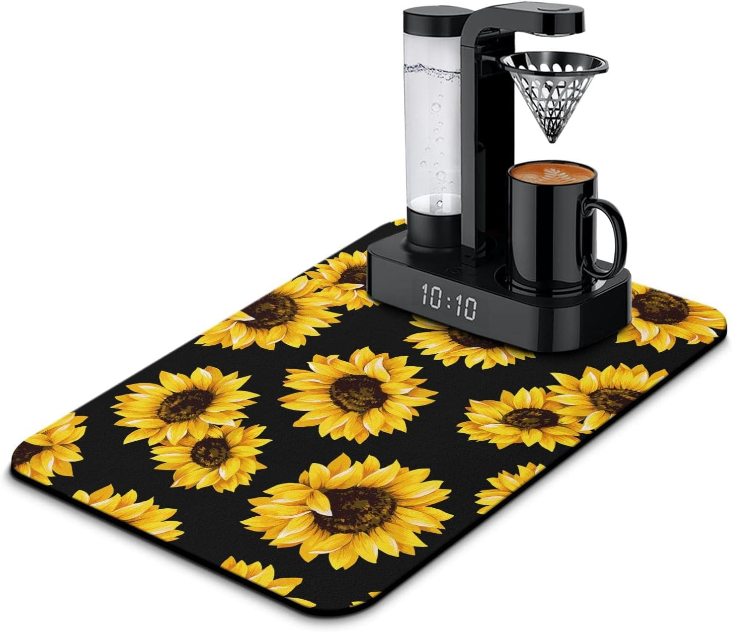 Coffee Bar Mat Rubber Dish Drying Mat For Kitchen Counter Coffee Mat ...