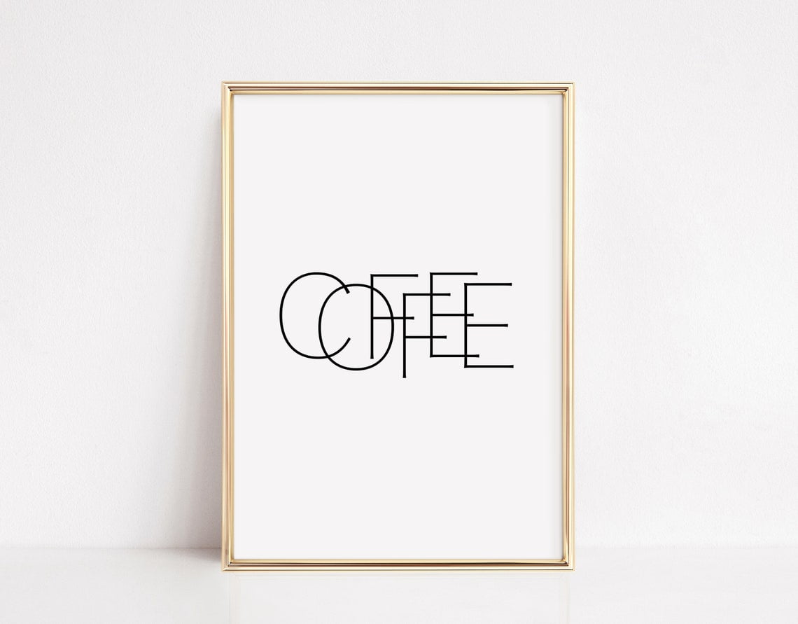 Coffee Bar Poster Minimalist Cafe Wall Decor Home Decor, 12x18 UNFRAMED ...