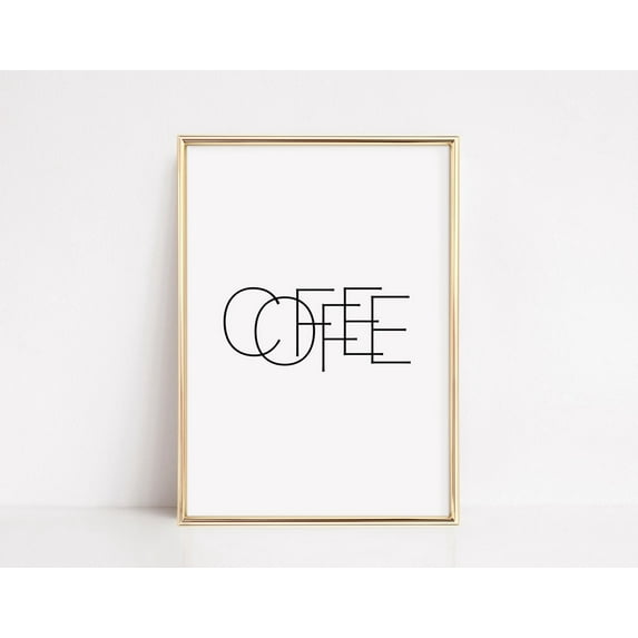 Coffee Bar Poster Minimalist Cafe Wall Decor Home Decor, 12x18 UNFRAMED ...
