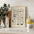 Coffee Bar Print Wall Art Minimal Drawing Kitchen Decor Print Apartment ...