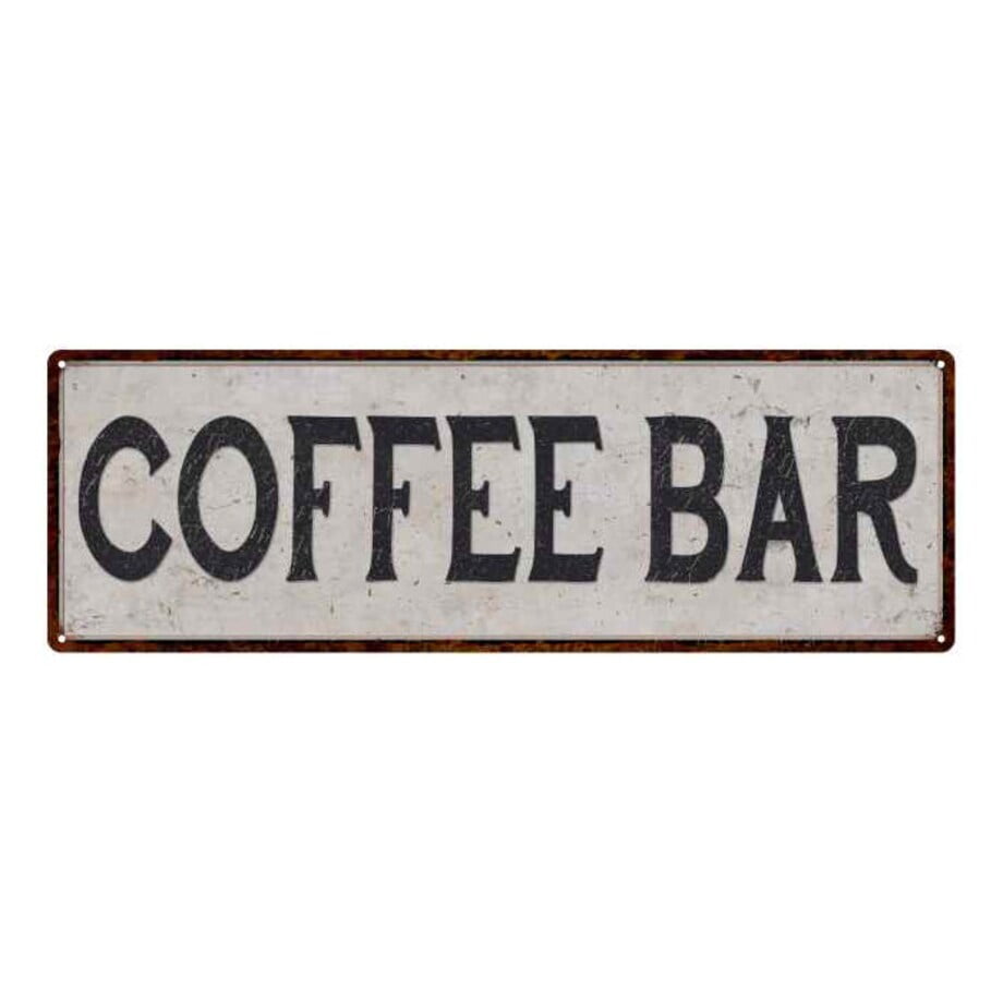 Coffee Bar Sign, Vintage Looking Reproduction Coffe Shop Sign, Cafe ...