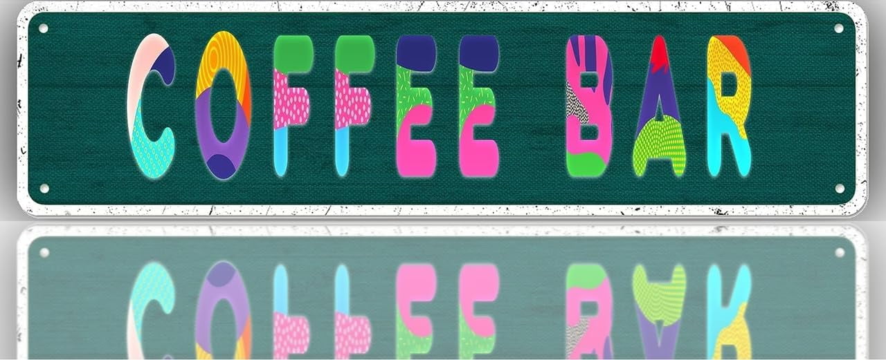 Coffee Bar Street Sign Aluminum Metal Funny Plaque Retro Wall Decor ...