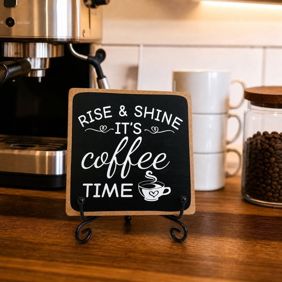 Coffee Bar Tabletop Decor, Coffee Bar Sign, Kitchen Counter Decor ...