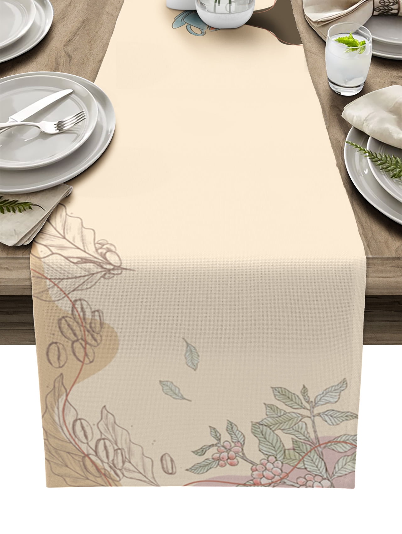 Coffee Bean Chocolate Bean Simple Table Runner ration Home r Dinner ...