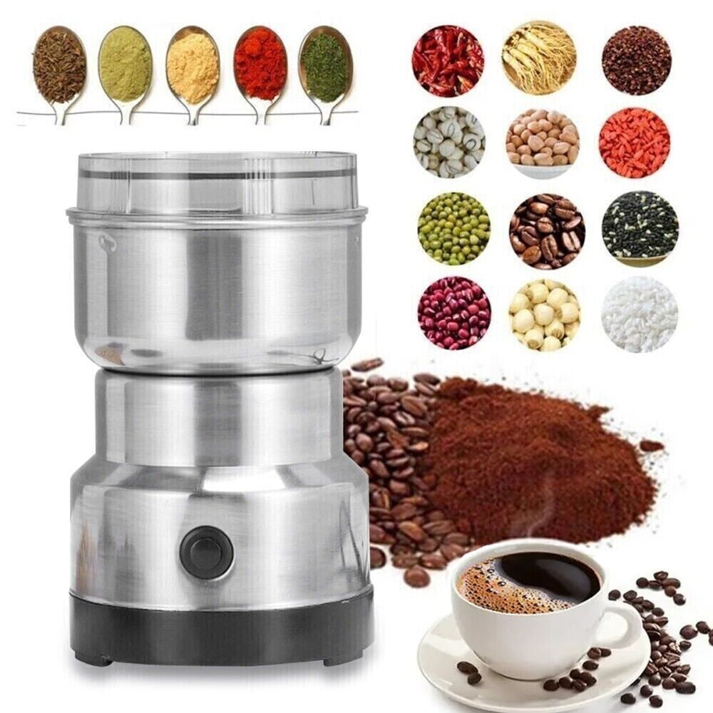 Coffee Bean Grinder Electric Portable Nut Herb Grind Spice Crusher Mill ...
