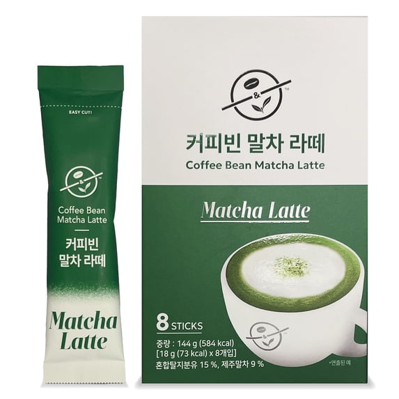 Coffee Bean Matcha Latte Sticks, 8 Single-Serve Packets – Made with ...