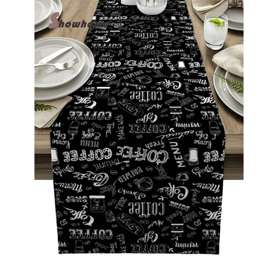 Coffee Bean Milk Table Runner Hotel Party r Dining Tablecloth Wedding ...