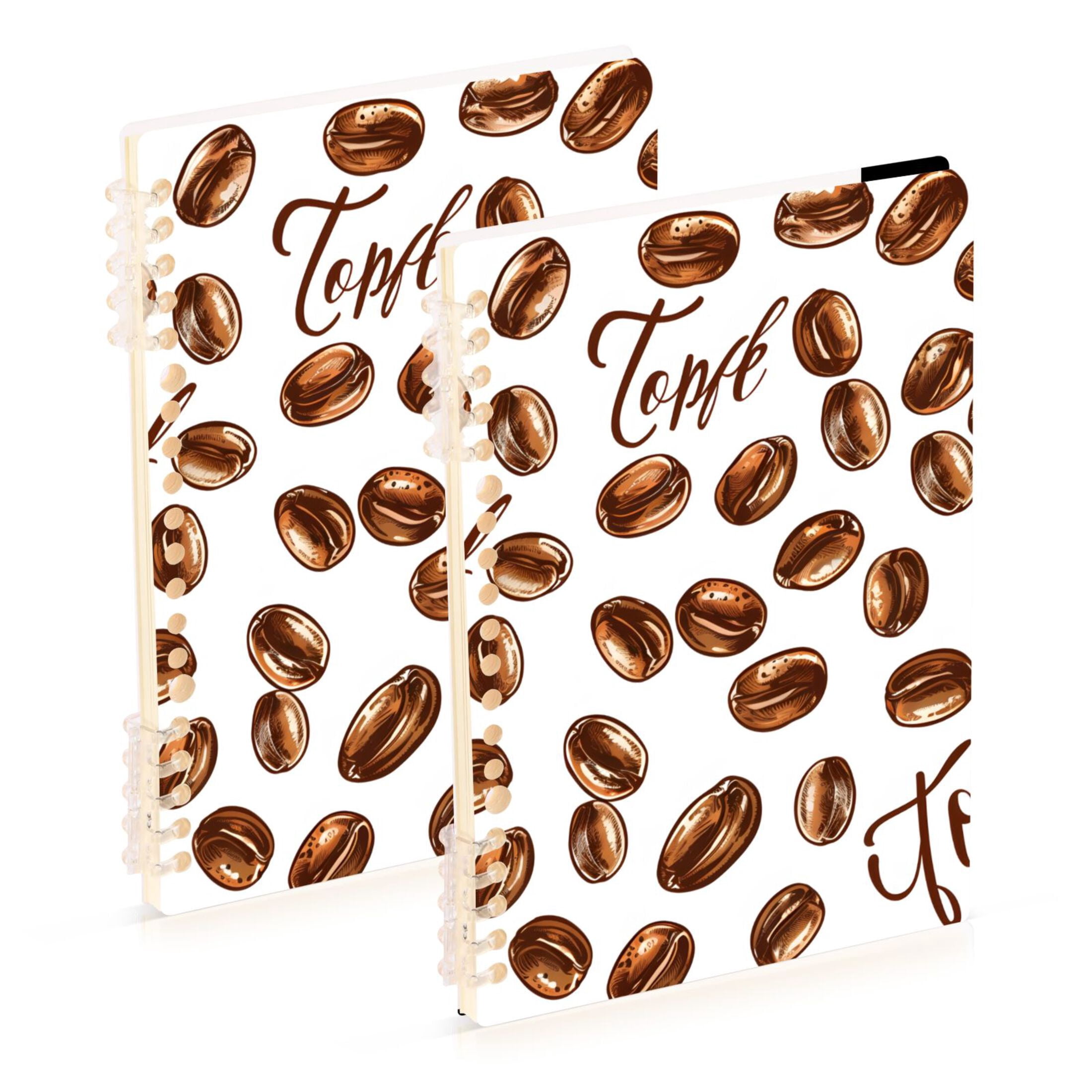 Coffee Bean Ring Binder Notebook Journey Note Diary College Ruled ...