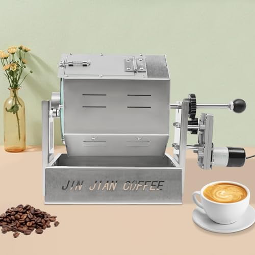 Coffee Bean Roaster Coffee Bean Baker Gas Burner Drum Type Stainless ...
