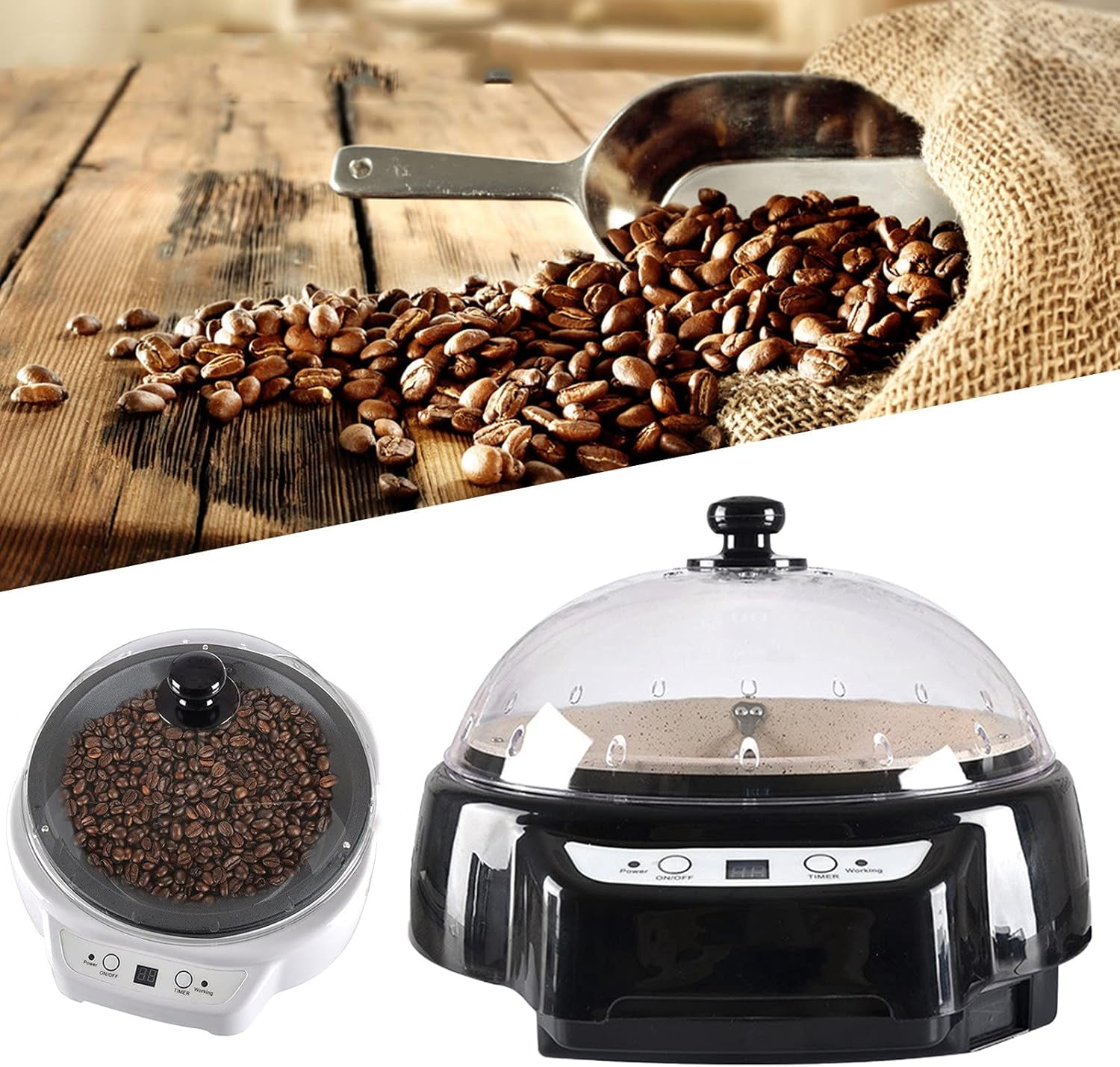 Coffee Bean Roaster Mini Electric Coffee Roaster Machine Popcorn Maker ...
