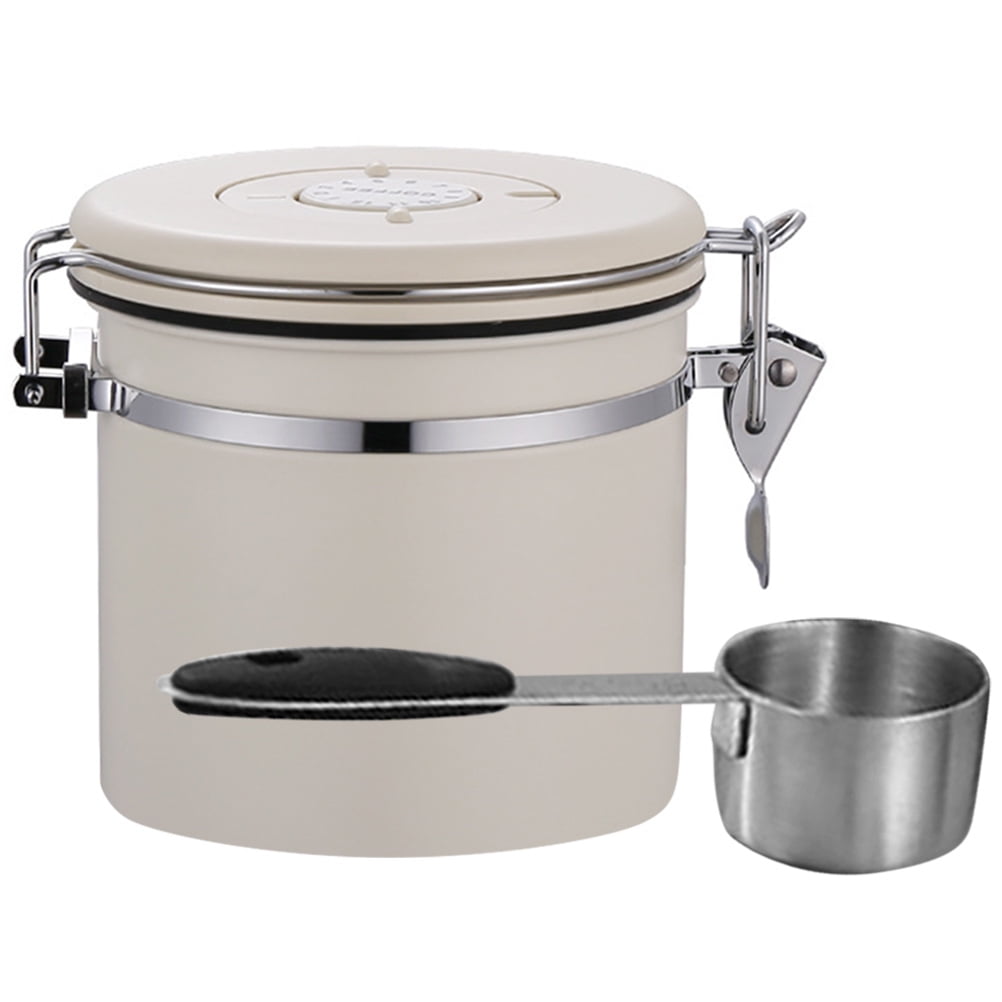 HOMEMAXS Stainless Steel Airtight Tea Canister for Coffee Beans and ...