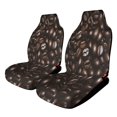 Coffee Bean Texture Car Seat Covers Front Seats Universal Fit for Cars ...