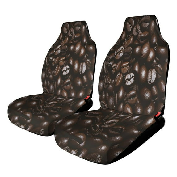 Coffee Bean Texture Car Seat Covers Front Seats Universal Fit for Cars ...