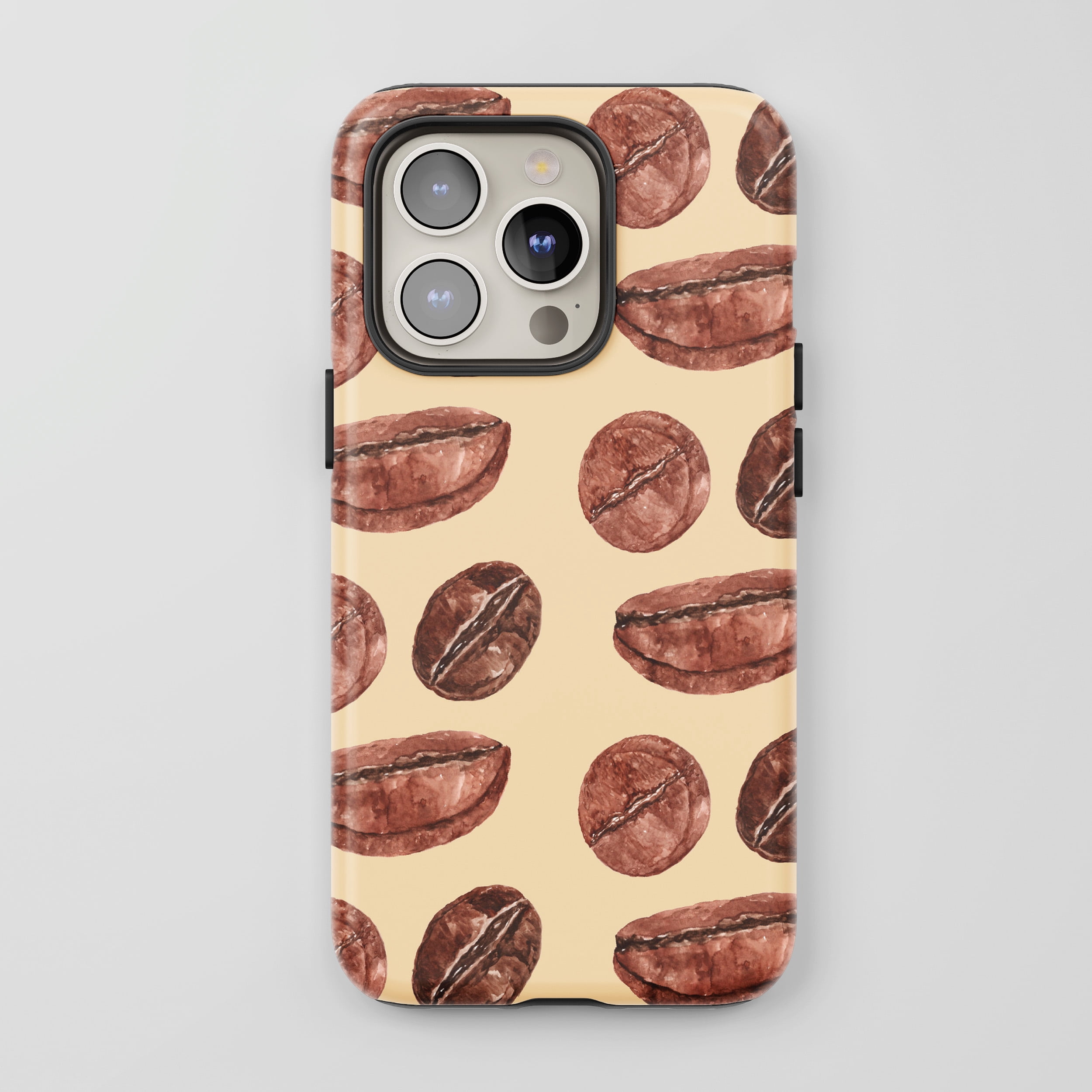 Coffee Beans For All iPhone Series Protective Phone Case Watercolor ...