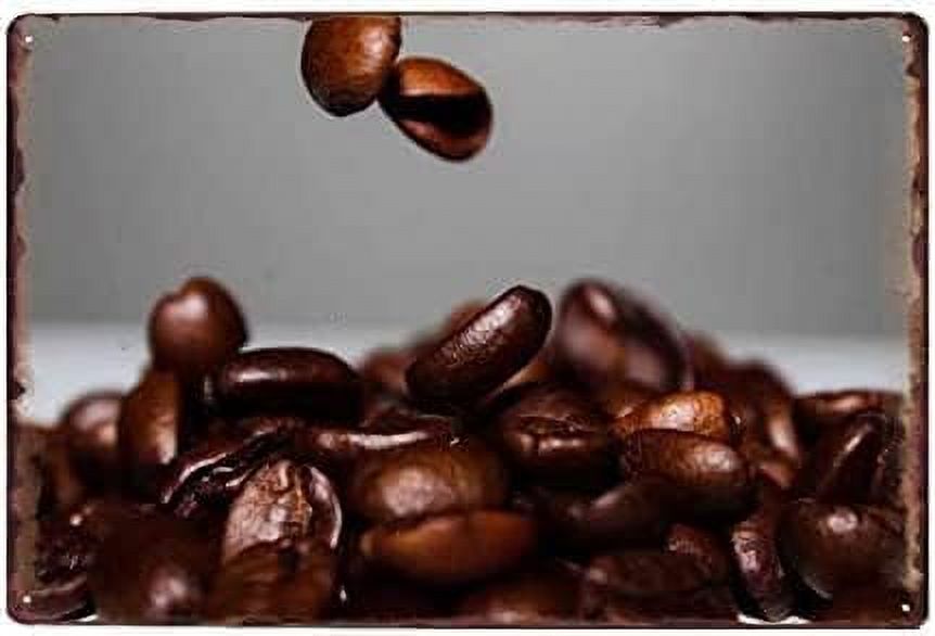 Coffee Beans Interesting Novelty Metal Sign Retro Wall Decor Home Door ...