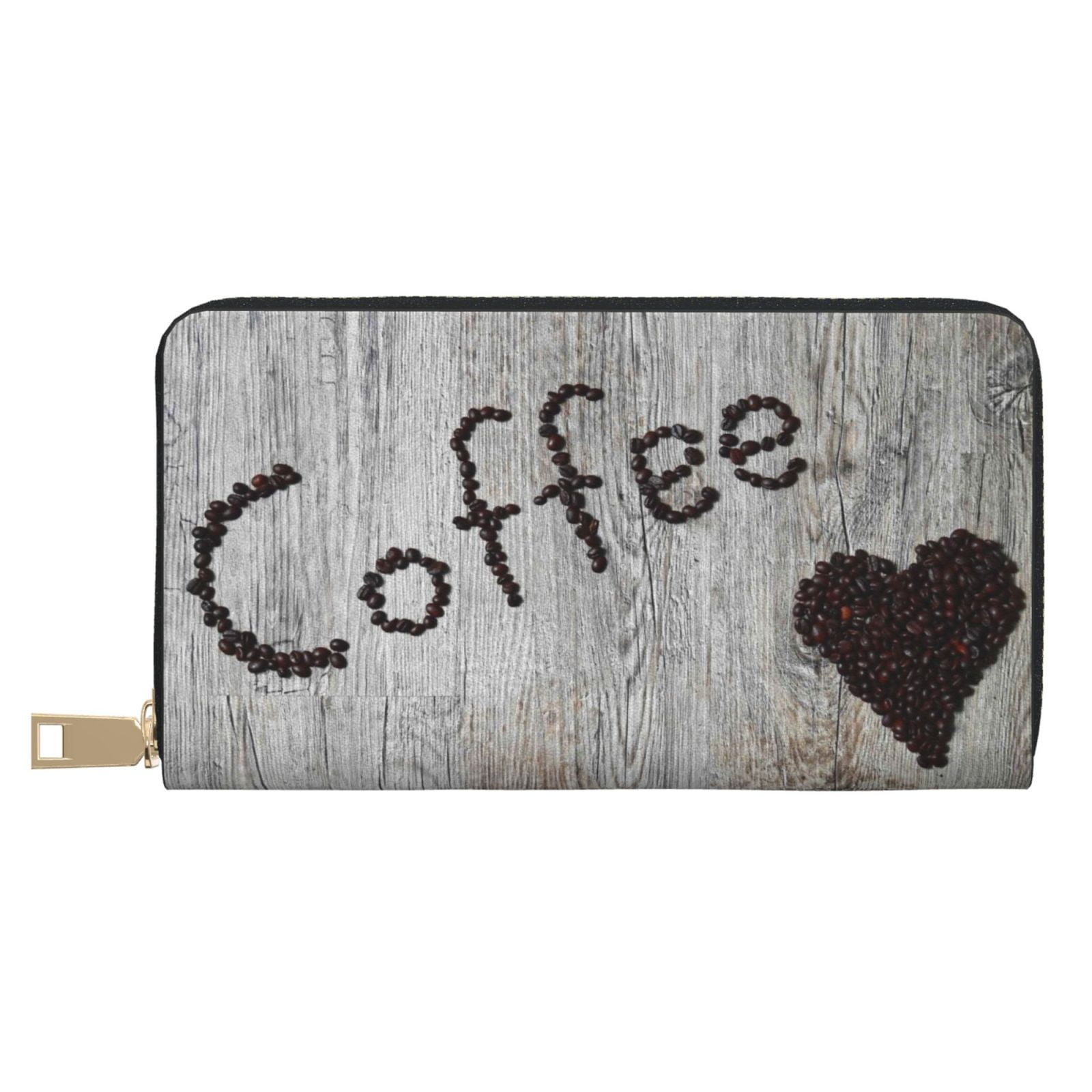 Coffee Beans On Board Wallet Women, Leather Bifold Multi Card Wallet ...