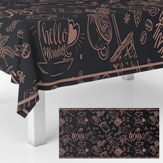 Coffee Beans Pattern Tablecloths Enjoy Waterproof Table Covers ...