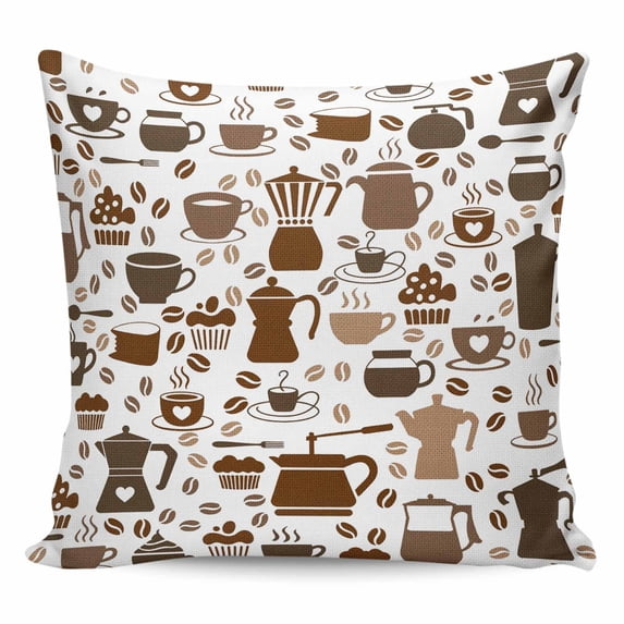 Coffee Beans Pillow Covers 24x24 Inch Decorative Throw Pillow Cover ...