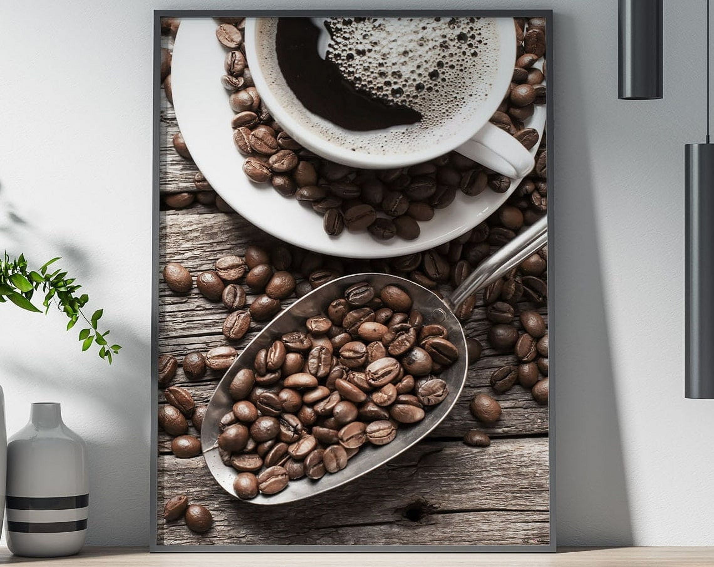 Coffee Beans Poster Print Wall Decor Kitchen Coffee Beans Coffee Art ...