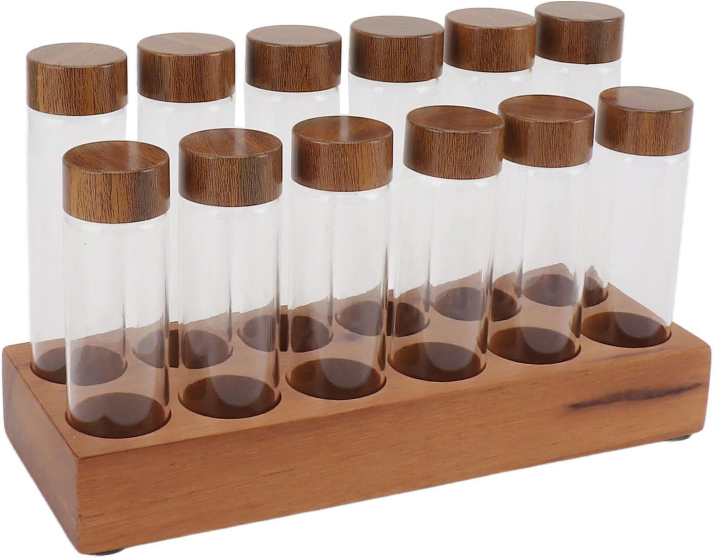 Coffee Beans Tubes Bottle, Coffee Bean Test Tubes, Wooden Display Rack ...