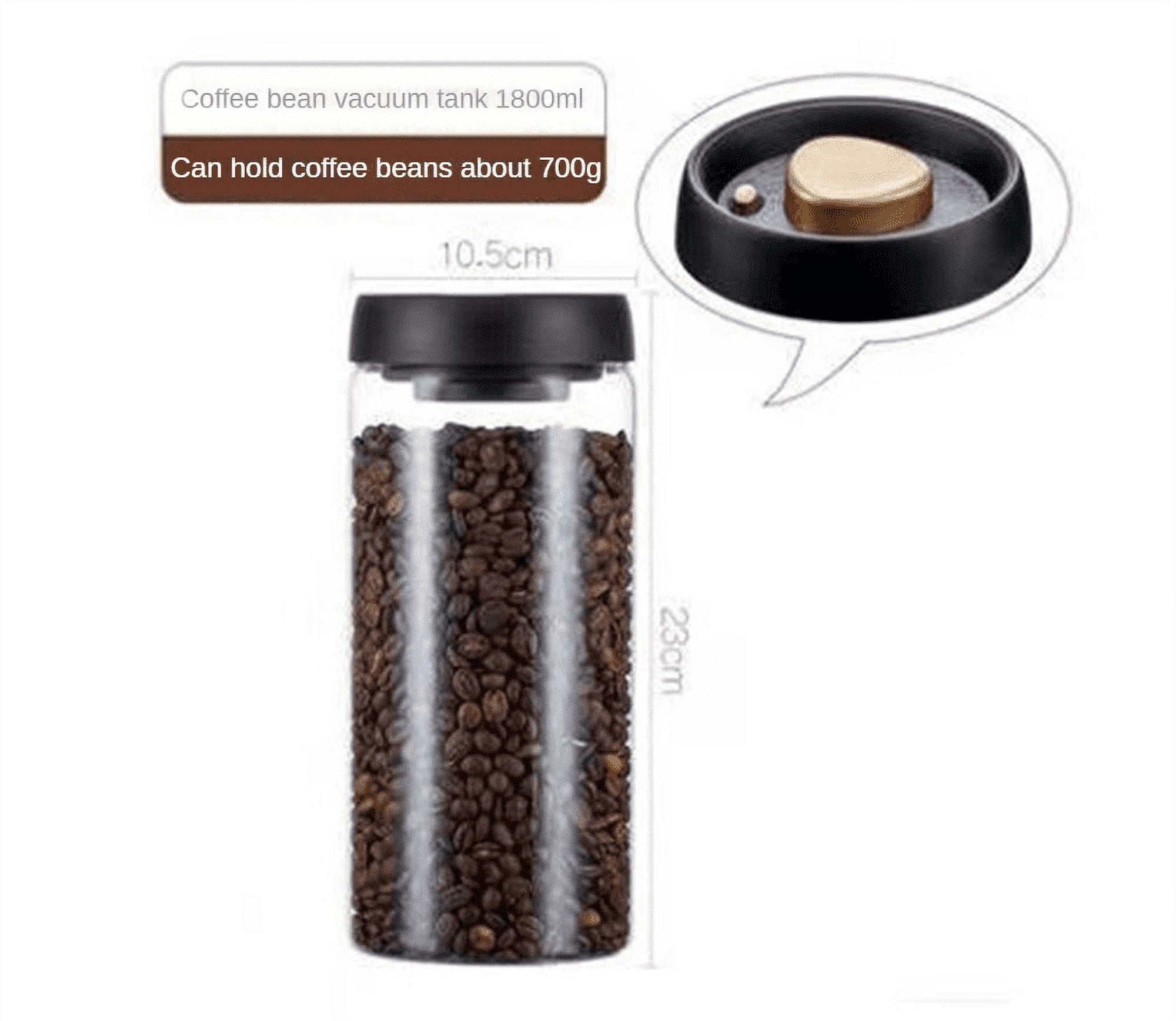 Coffee Beans Vacuum Sealed Tank Transparent Glass Food Storage Jars ...