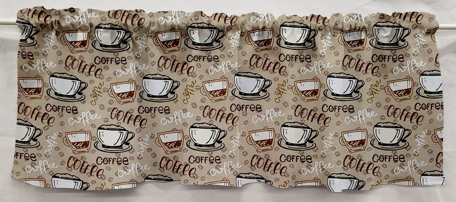 Coffee Beans Valance by Penny's Needful Things (One Valance Panel 15 ...
