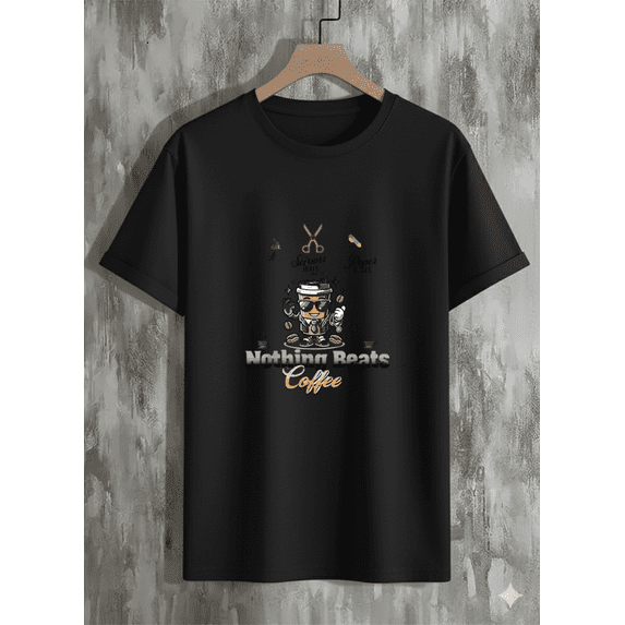 Coffee Beats Rock Paper Scissors Funny Caffeine Lover Humor Art Unisex ...