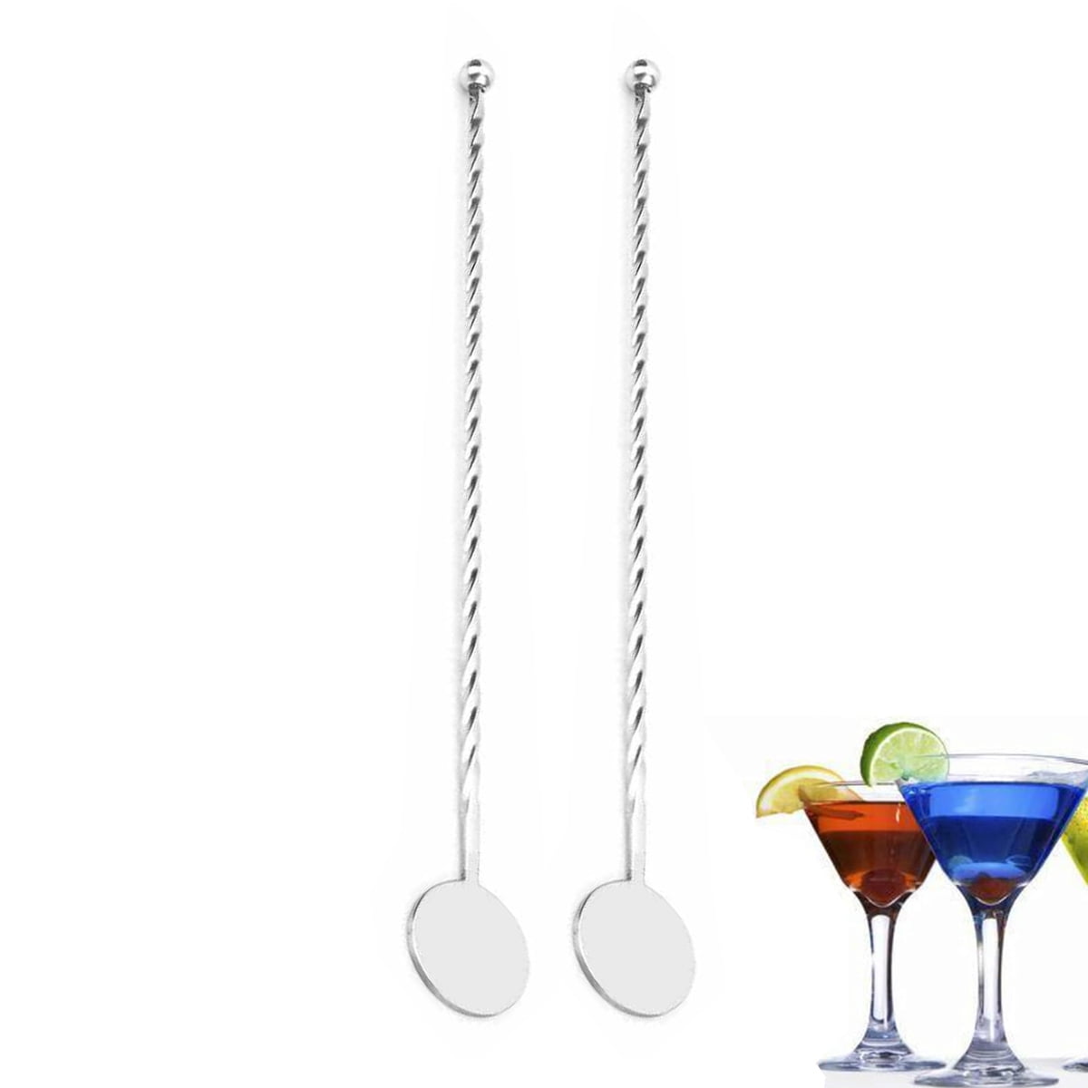Coffee Beverage Stirrers Stainless Steel Reusable Cocktail Paddle Drink ...