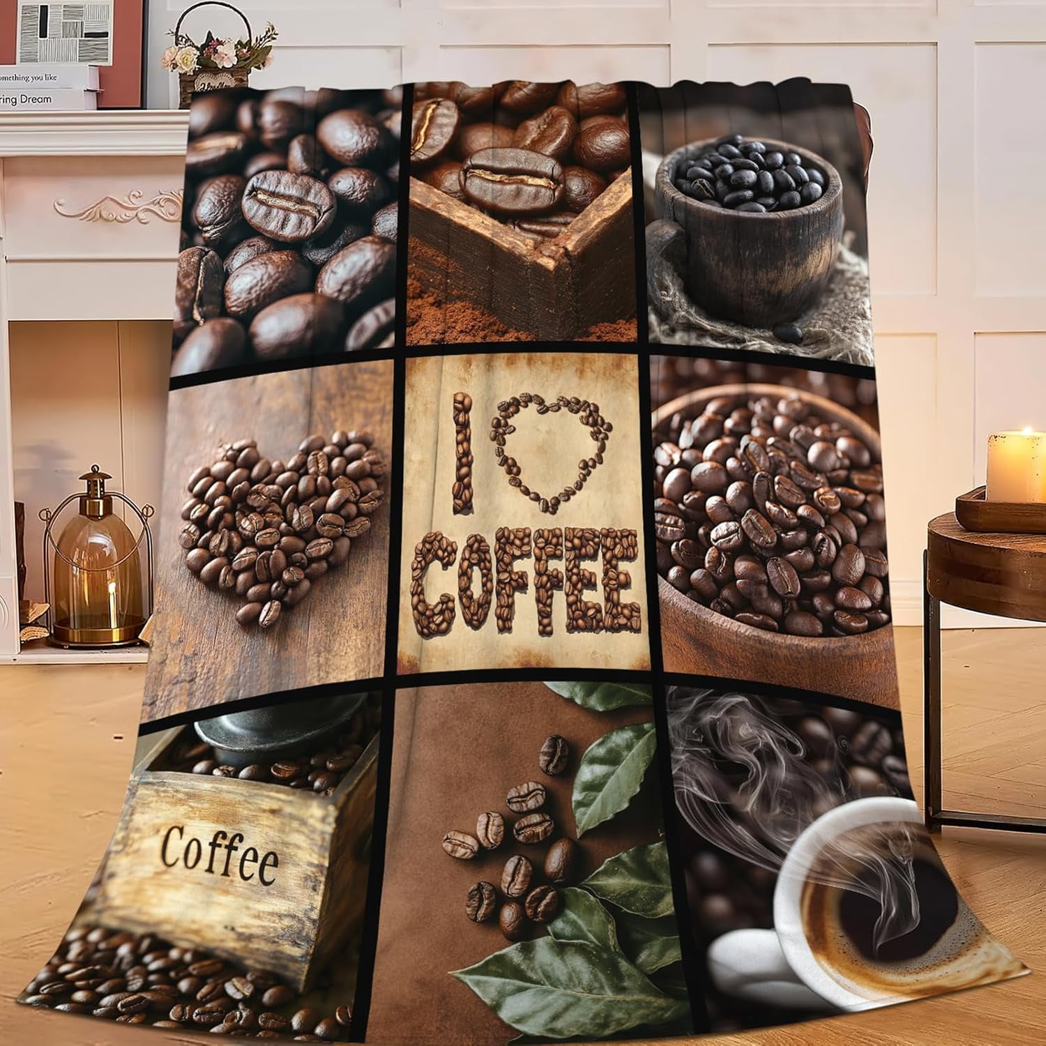 Coffee Blanket for Women, Coffee Lover Fleece Blanket Gifts for Mens ...
