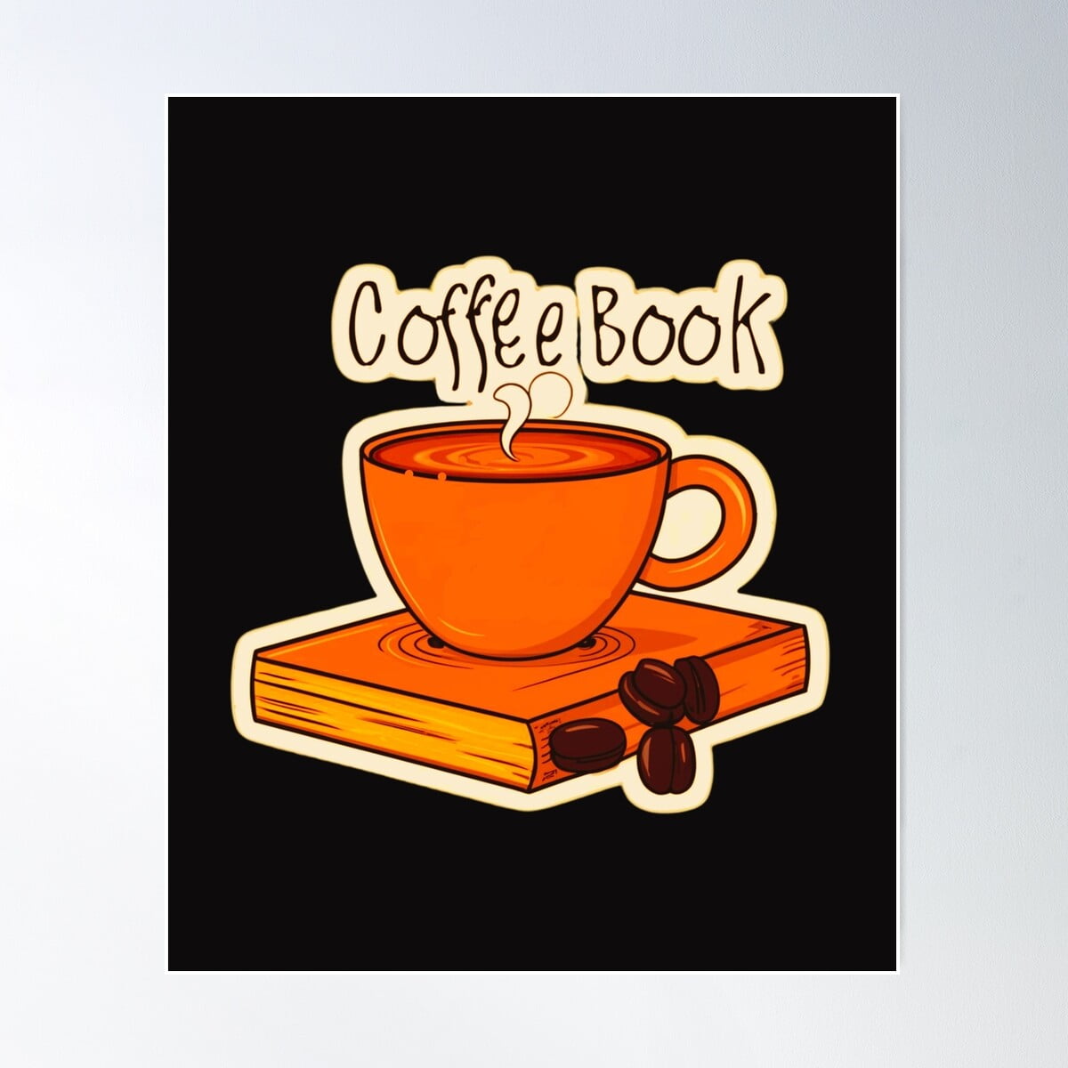Coffee & Book Cozy Collection Poster Wall Art Modern Wall Decor For ...