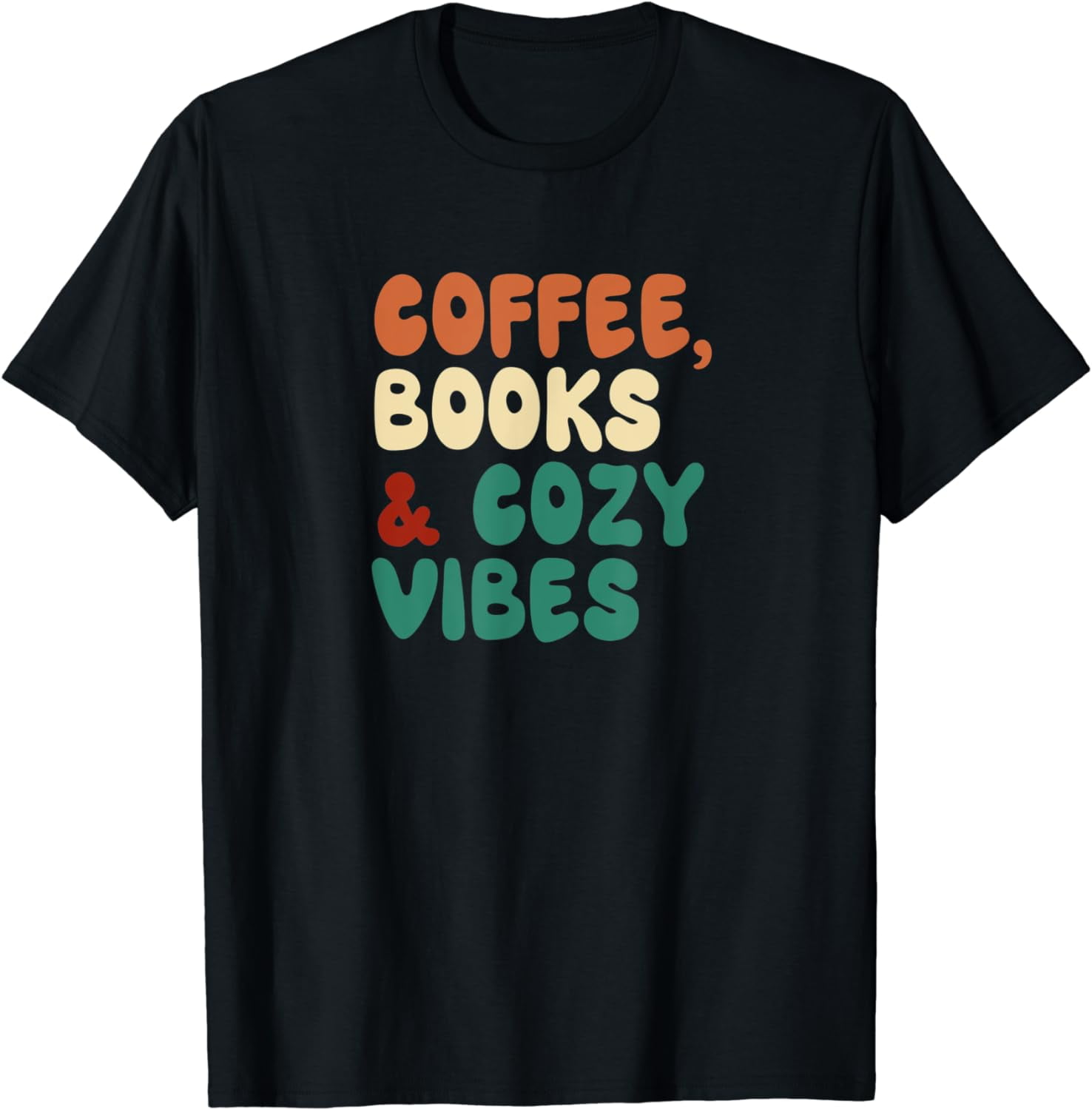 Coffee, Books & Cozy Vibes, Trippy Retro Reader T-Shirt - Walmart.com
