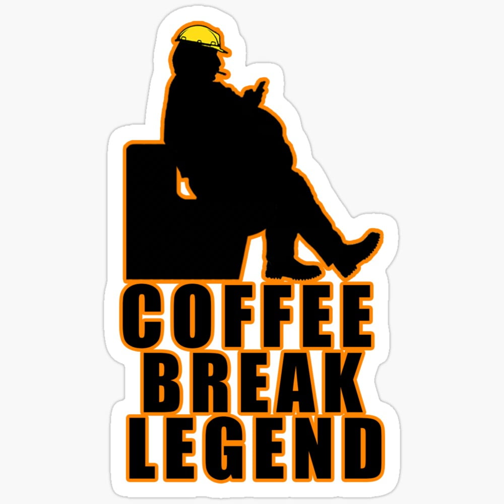 Coffee Break Legend Sticker Phone Decal Water Bottle Stickers Car ...