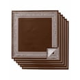 Coffee Brown Greek Key Cloth Napkins Set of 6 Reusable Dinner Napkins ...