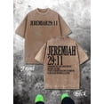 Coffee Brown Jeremiah 29:11 Bible Verse Graphic T-Shirt For Men, Loose ...