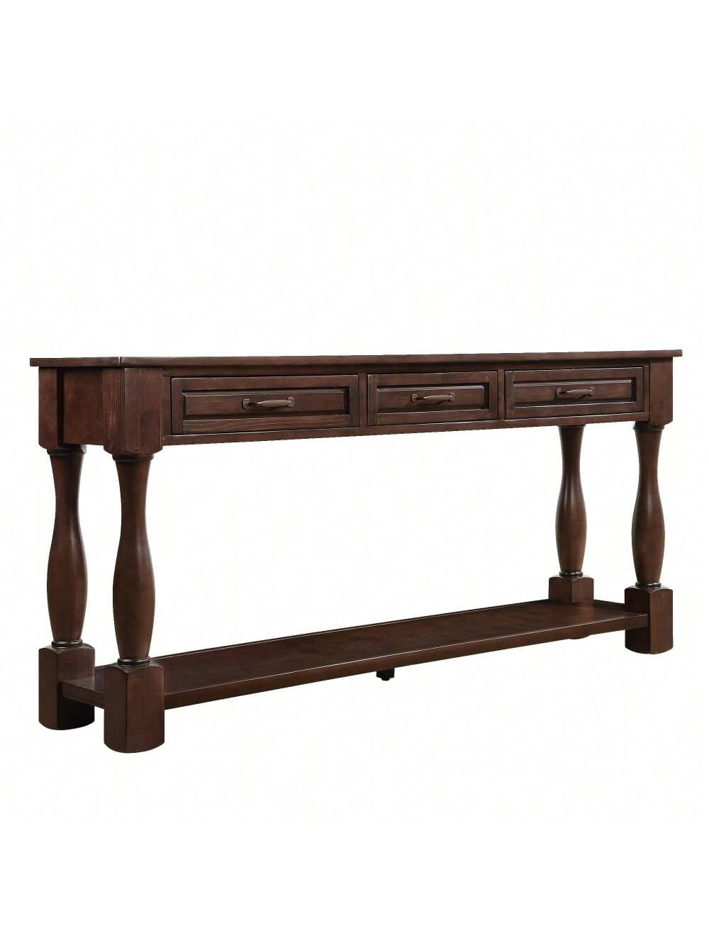 Coffee Brown- Multifunctional Console Table With 3 Drawers 1 Bottom ...