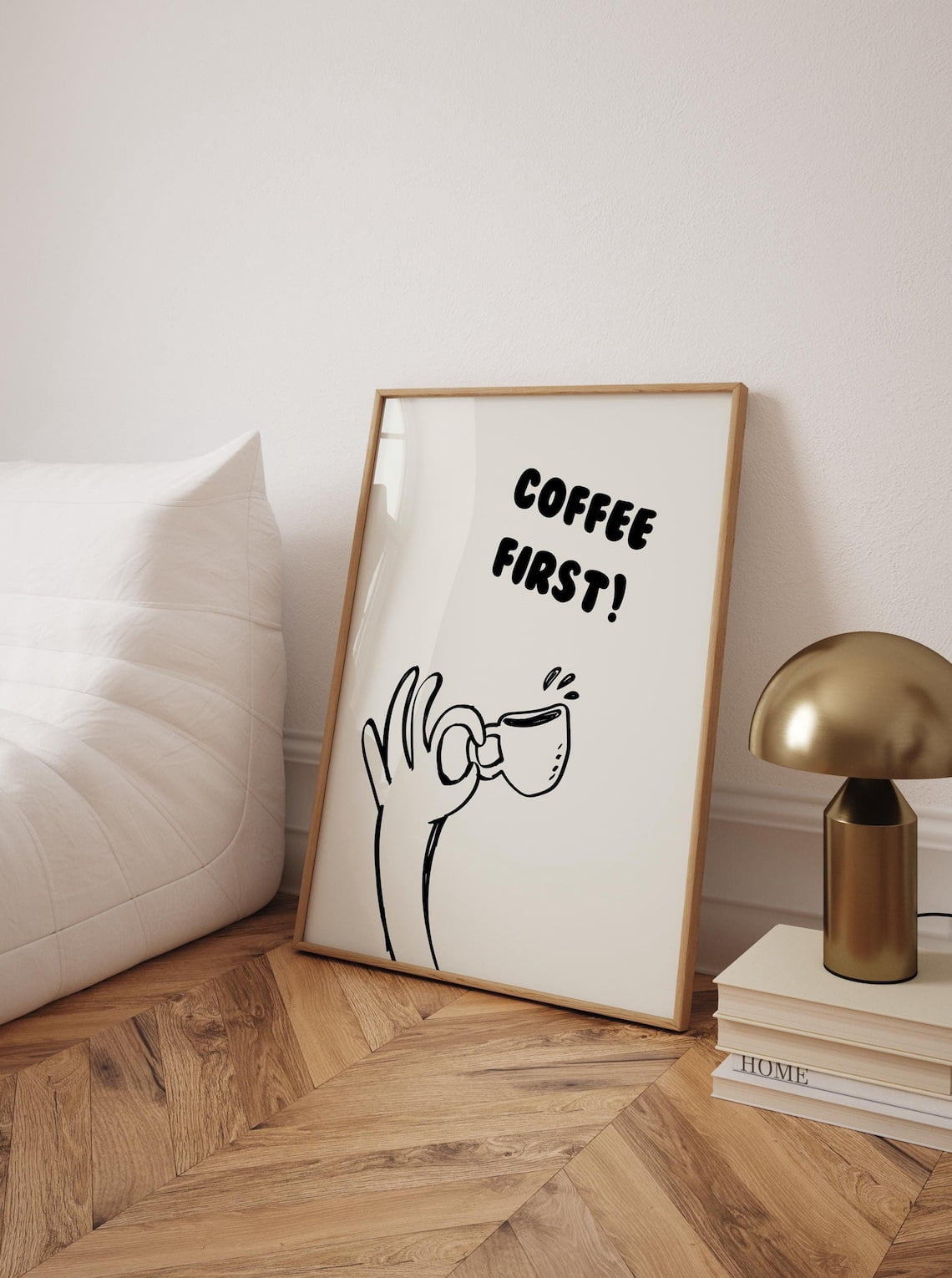 Coffee But First Coffee Lover Coffee Station Wall Art Trendy Kitchen ...