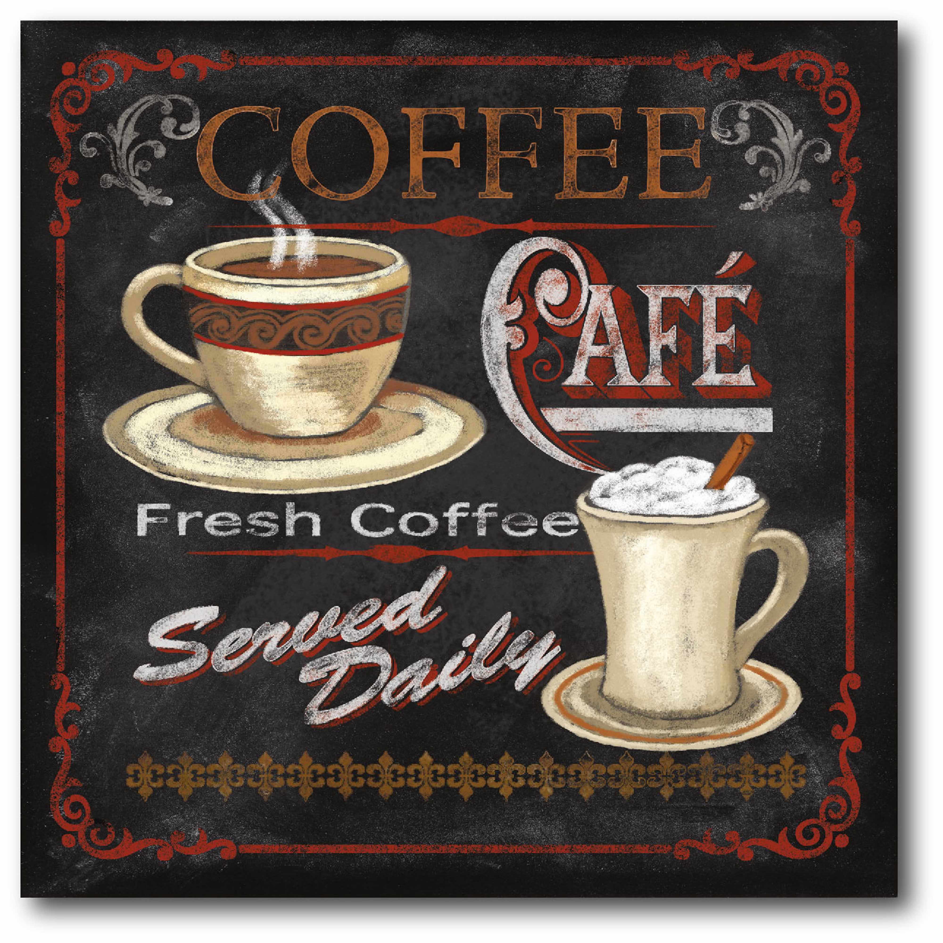 Courtside Market Coffee Café I Gallery-Wrapped Canvas Wall Art 16x16 ...