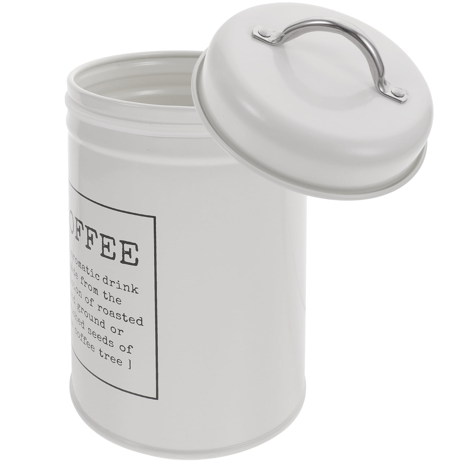 Coffee Can Storage Jar Metal Container with Lid Canisters Food ...