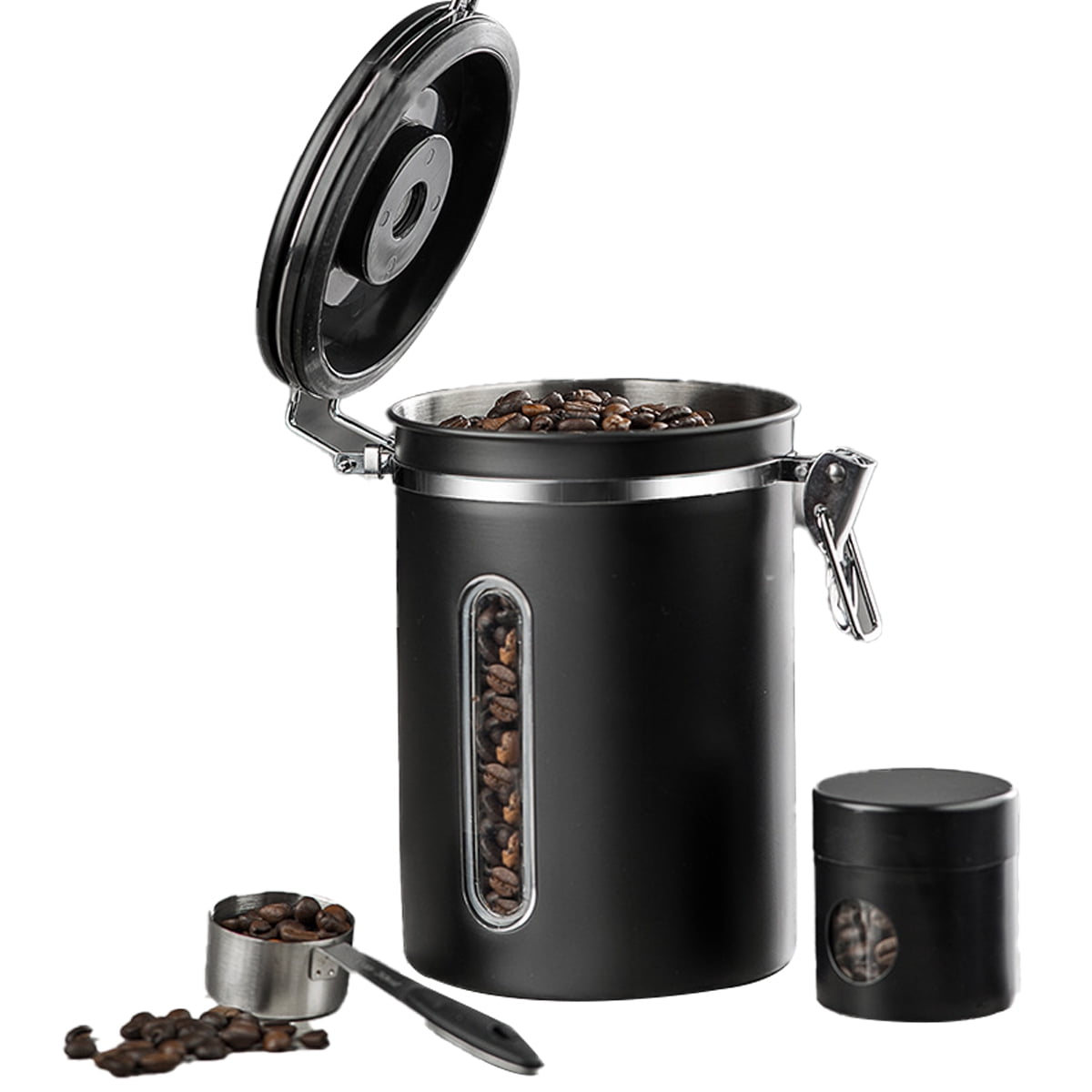 Coffee Canister - Large Stainless Steel Airtight Coffee Containers with ...