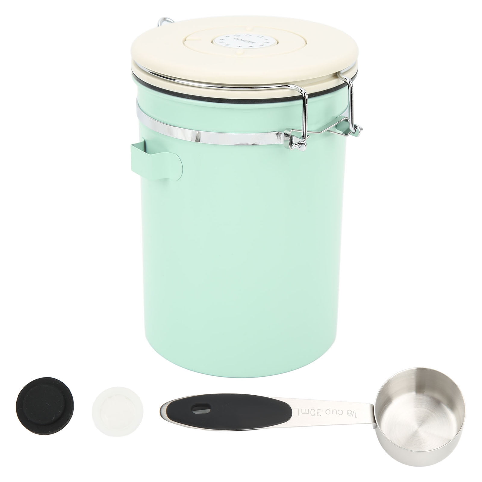 Coffee Canister Mint Green Food Grade Stainless Steel Airtight Coffee ...