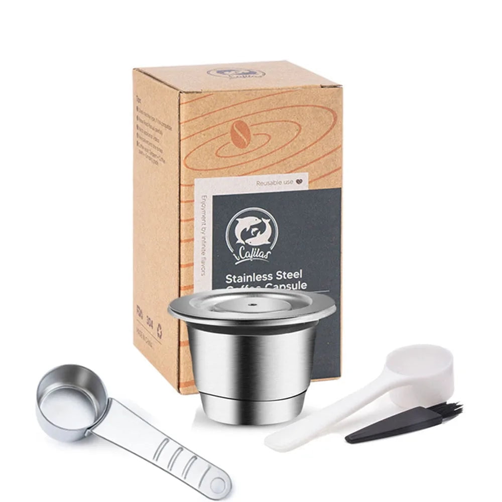 Coffee Capsule for Nespresso Reusable Stainless Steel Refillable ...