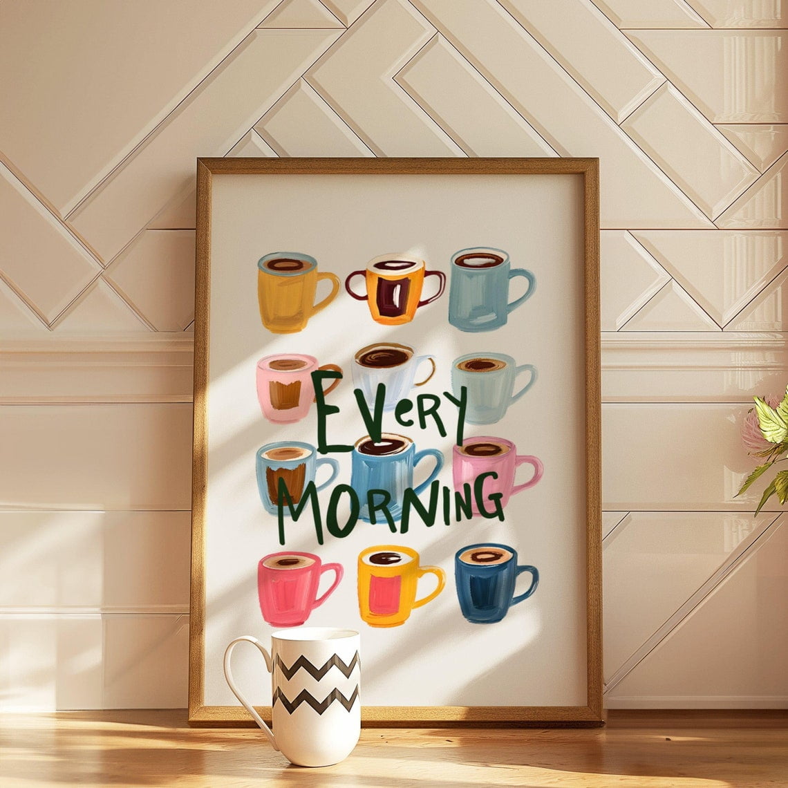 Coffee Cart Print Coffee Lover Decor Aesthetic Coffee Bar Art Kitchen ...