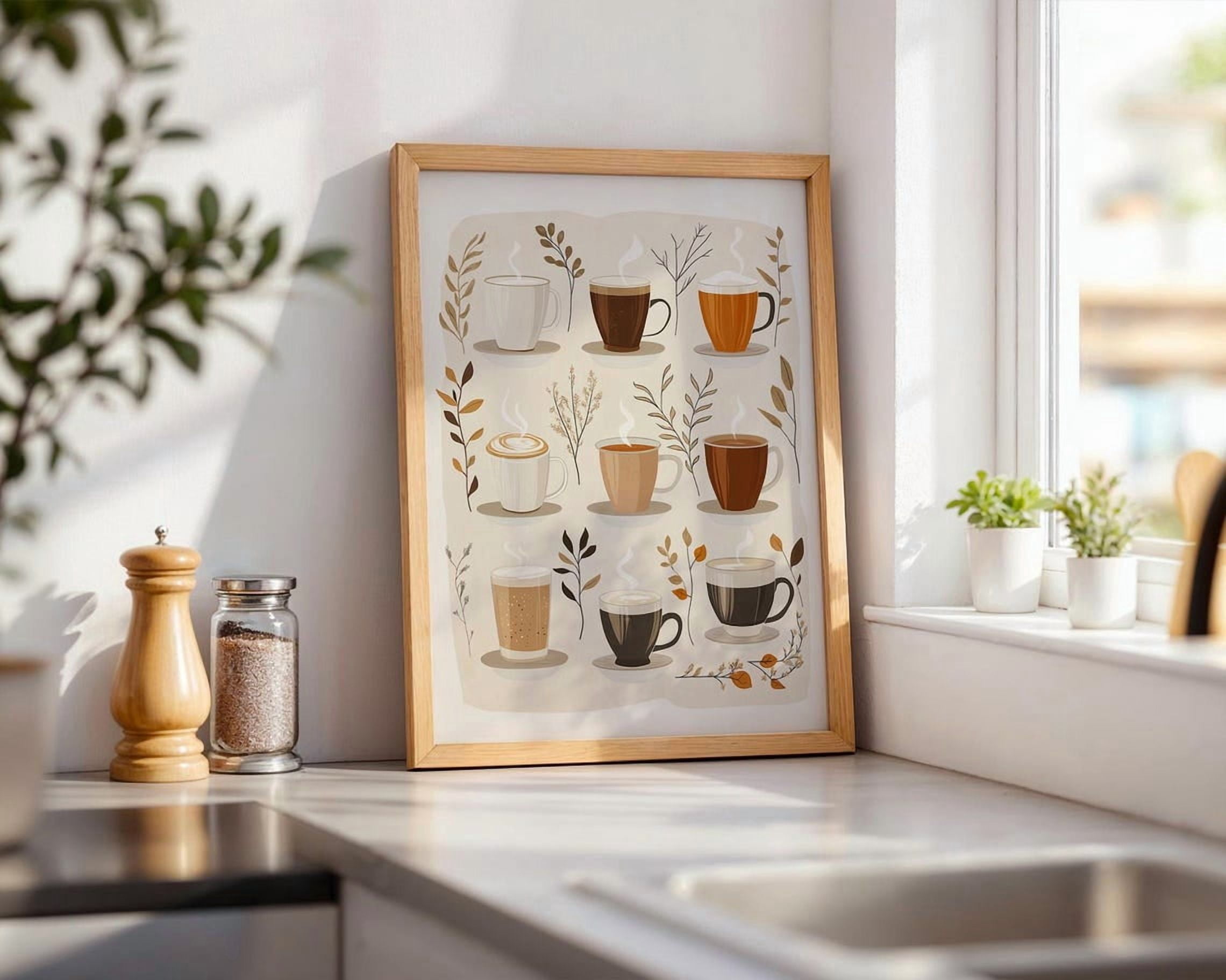 Coffee Chart Minimalist Kitchen Decor - Walmart.com